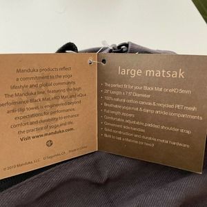 manduka | Bags | New Manduka Matsak Yoga Bag Large Graphite Cotton ...